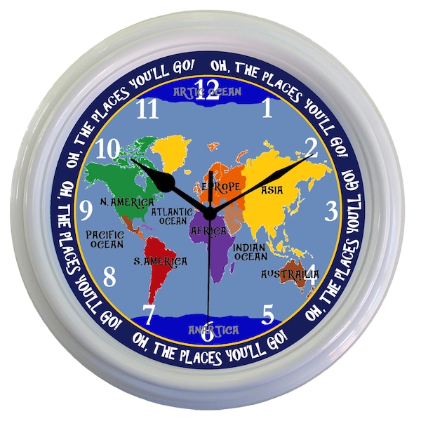 Map Wall Clock - Etsy