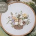 Floral Basket Hand Embroidery Pattern. Beginner-friendly, Instant PDF ...