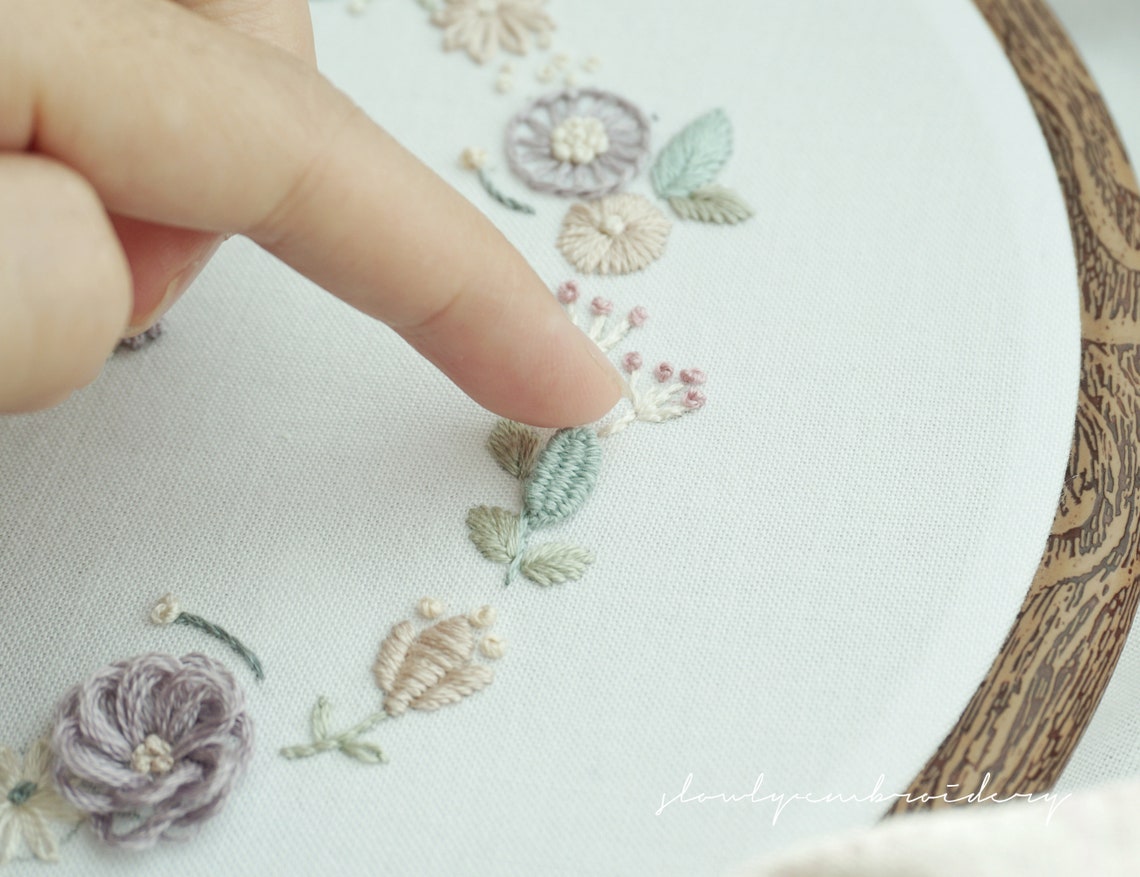 3D Embroidery Flower Embroidery Pattern PDF Pattern Video - Etsy