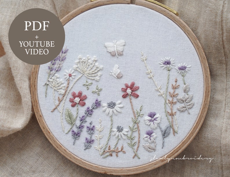 Embroidery PDF Patterns for DIY Enthusiasts. Flower Garden for ...