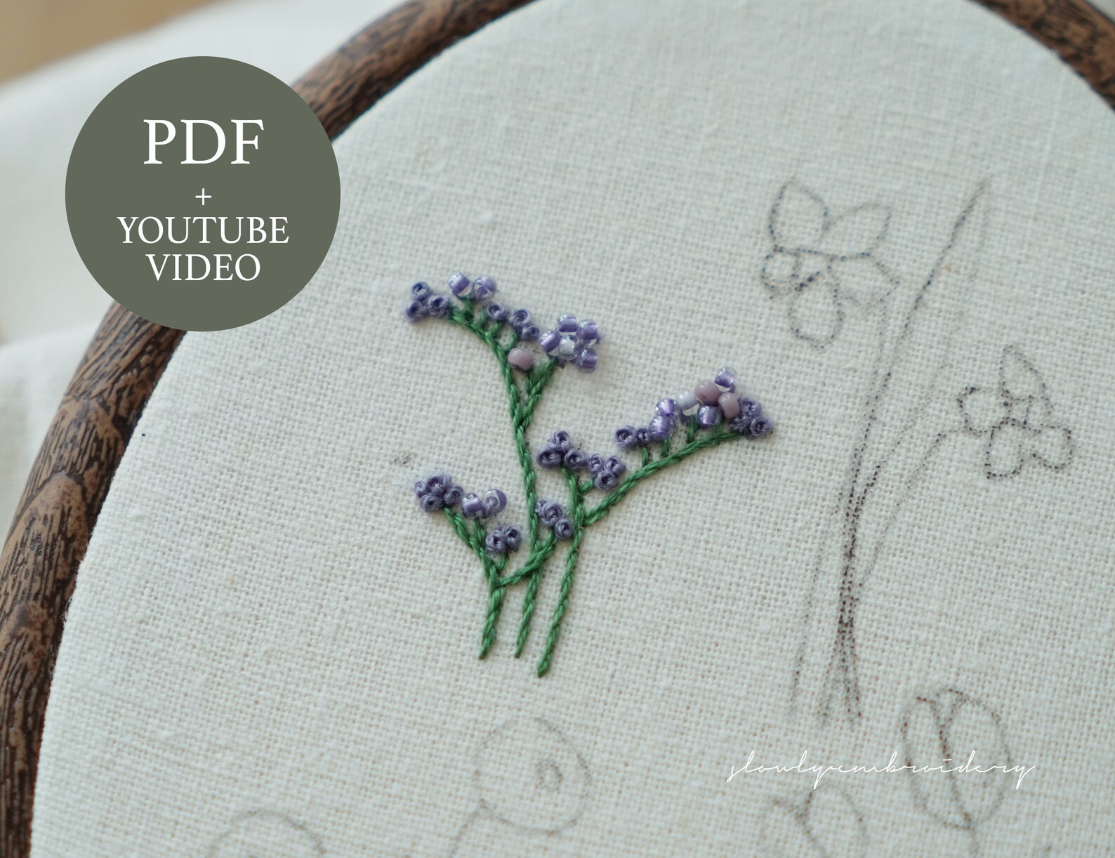Floral Embroidery Pattern PDF, 4 Flower Designs With Video Tutorial for ...