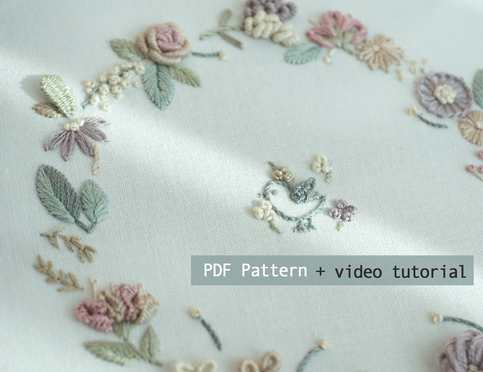 3D Embroidery Flower Embroidery Pattern PDF Pattern Video - Etsy