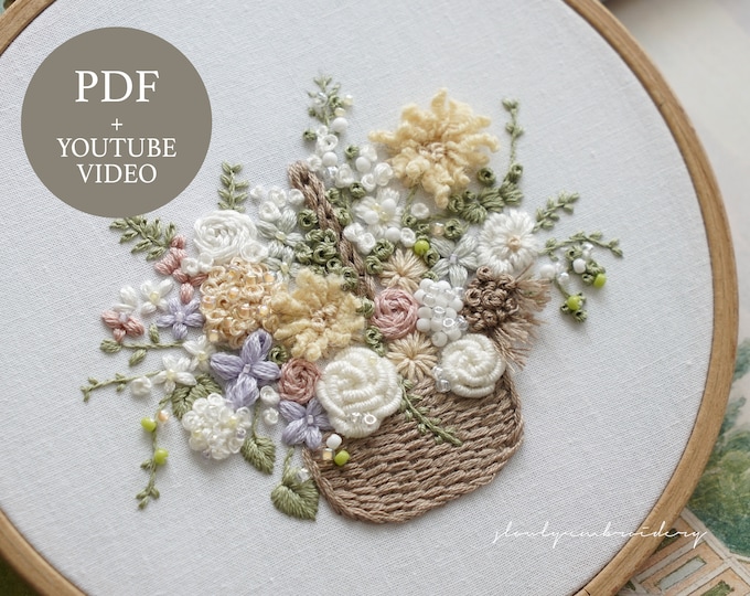 Embroidery Pattern, PDF Pattern, Video Tutorial, Embroidery Design ...