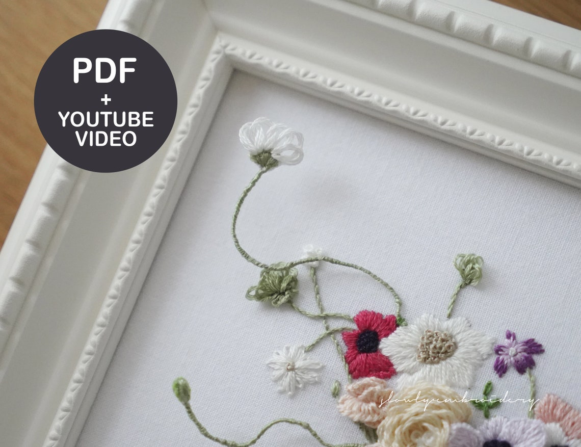 Embroidery Pattern Hand Embroidery PDF 3D Hand Embroidery | Etsy