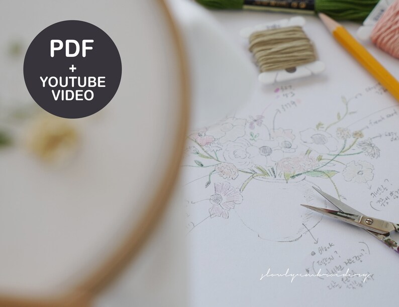 Embroidery Pattern, Hand Embroidery PDF, 3D Hand Embroidery Video ...
