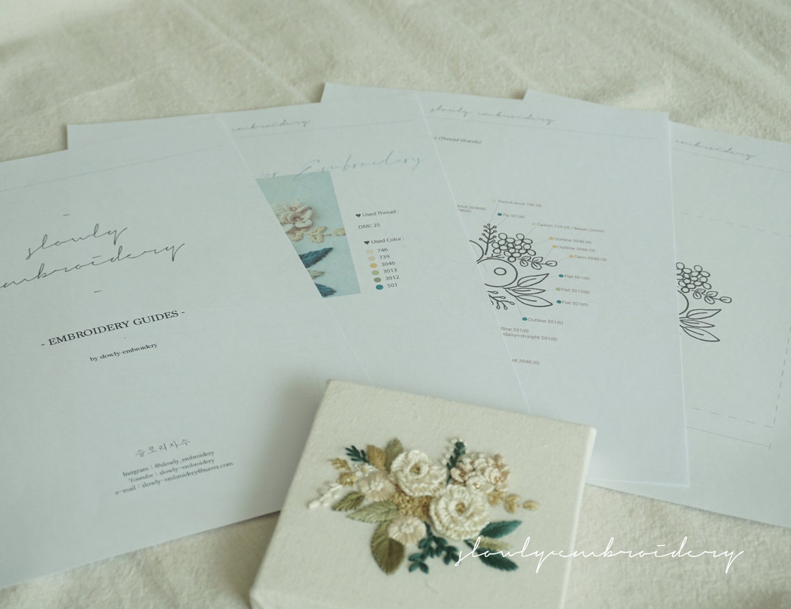 Embroidery Pattern PDF Pattern Video Tutorial Embroidery - Etsy Canada