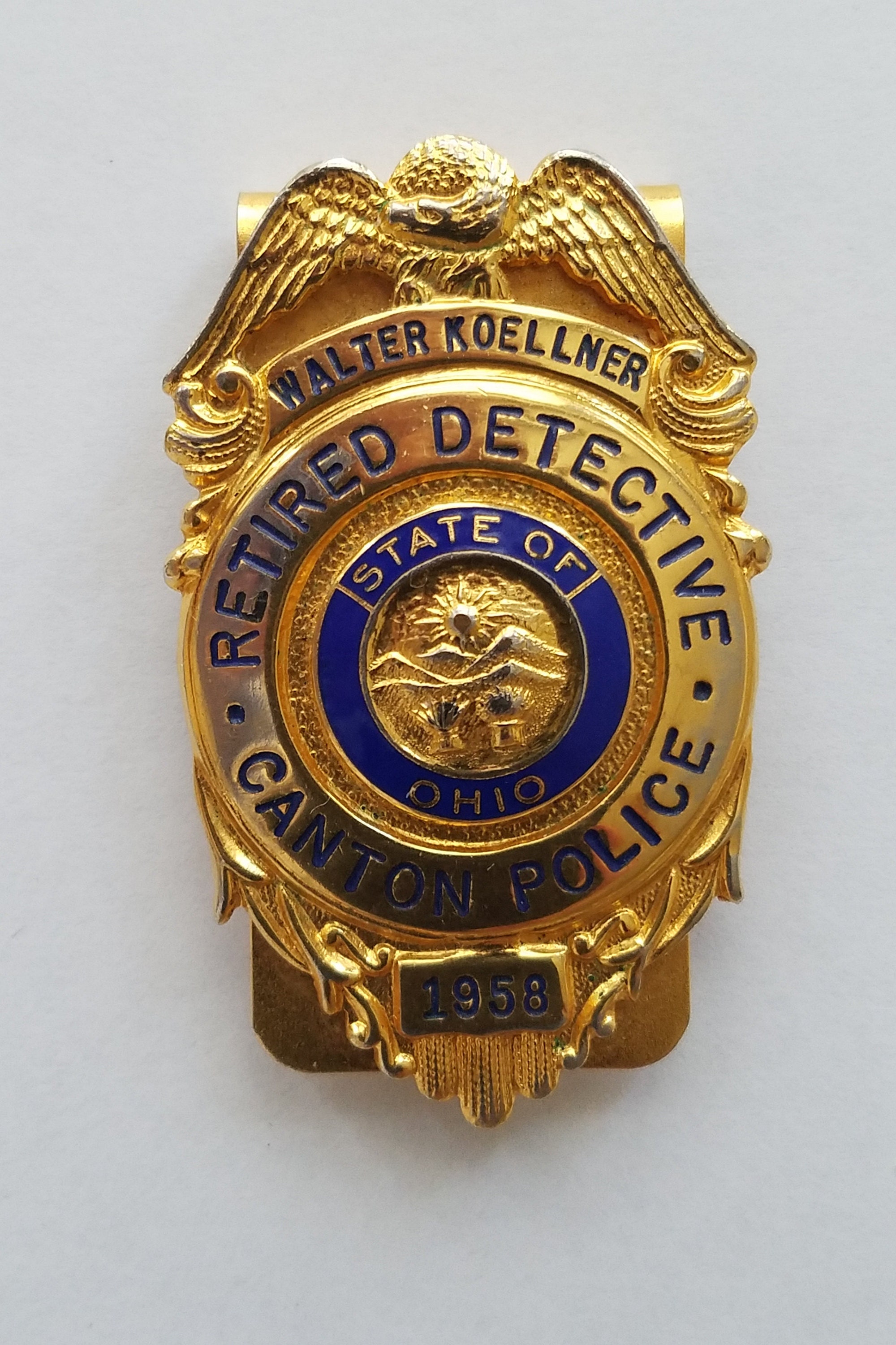 Vintage State of Ohio Retired Detective City of Canton Police ...