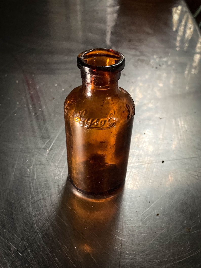 Set of 3 1930's Vintage Amber Lysol Bottles - Etsy