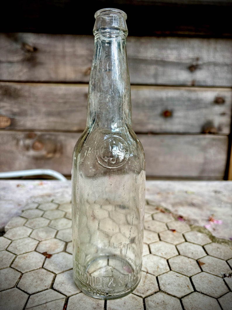 1930's Clear Vintage Schmidt & Sons Beer Bottle - Etsy