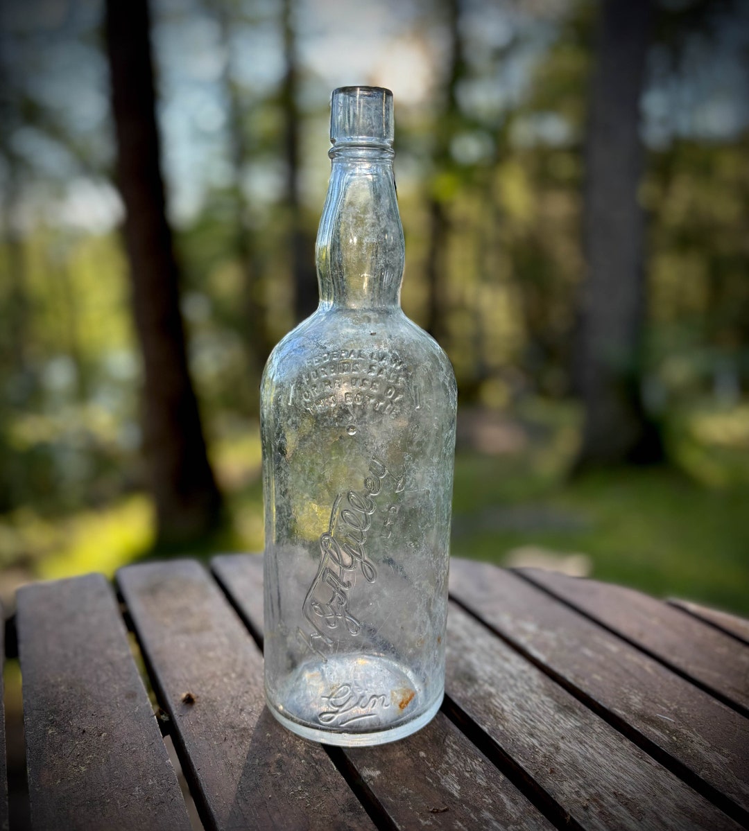 1930's Vintage H & A Gilbey Gin Bottle - Etsy