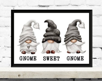 Gnome print | Etsy