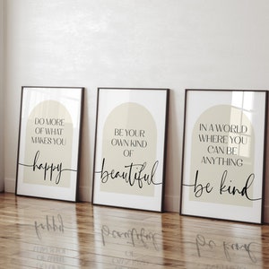 Positive Quote Prints, Quotation Prints, Print Sets, Bedroom Prints ...