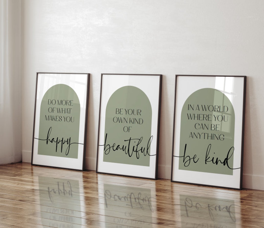 Positive Quote Prints, Quotation Prints, Print Sets, Bedroom Prints ...