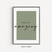 Sage Green Modern Set of 3 Quote Prints, Green Quote Prints, Posters ...