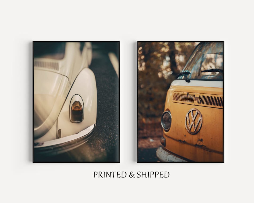 Set of 2 Vintage VW Prints, Vintage Wall Art, Vintage Cars, High ...