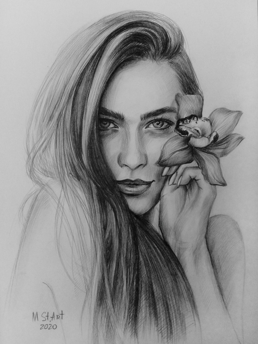 Hand Drawn Portrait, Portrait From Photo, Family Hand Drawn Portrait ...