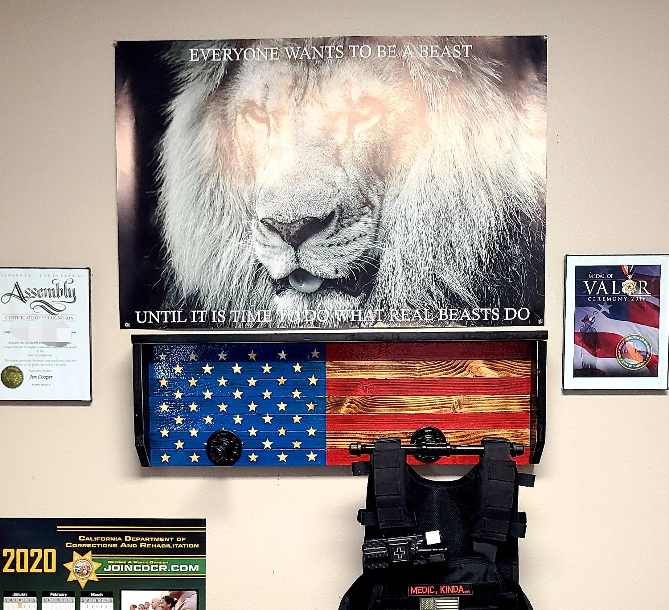 American Flag Gear Rack - Etsy