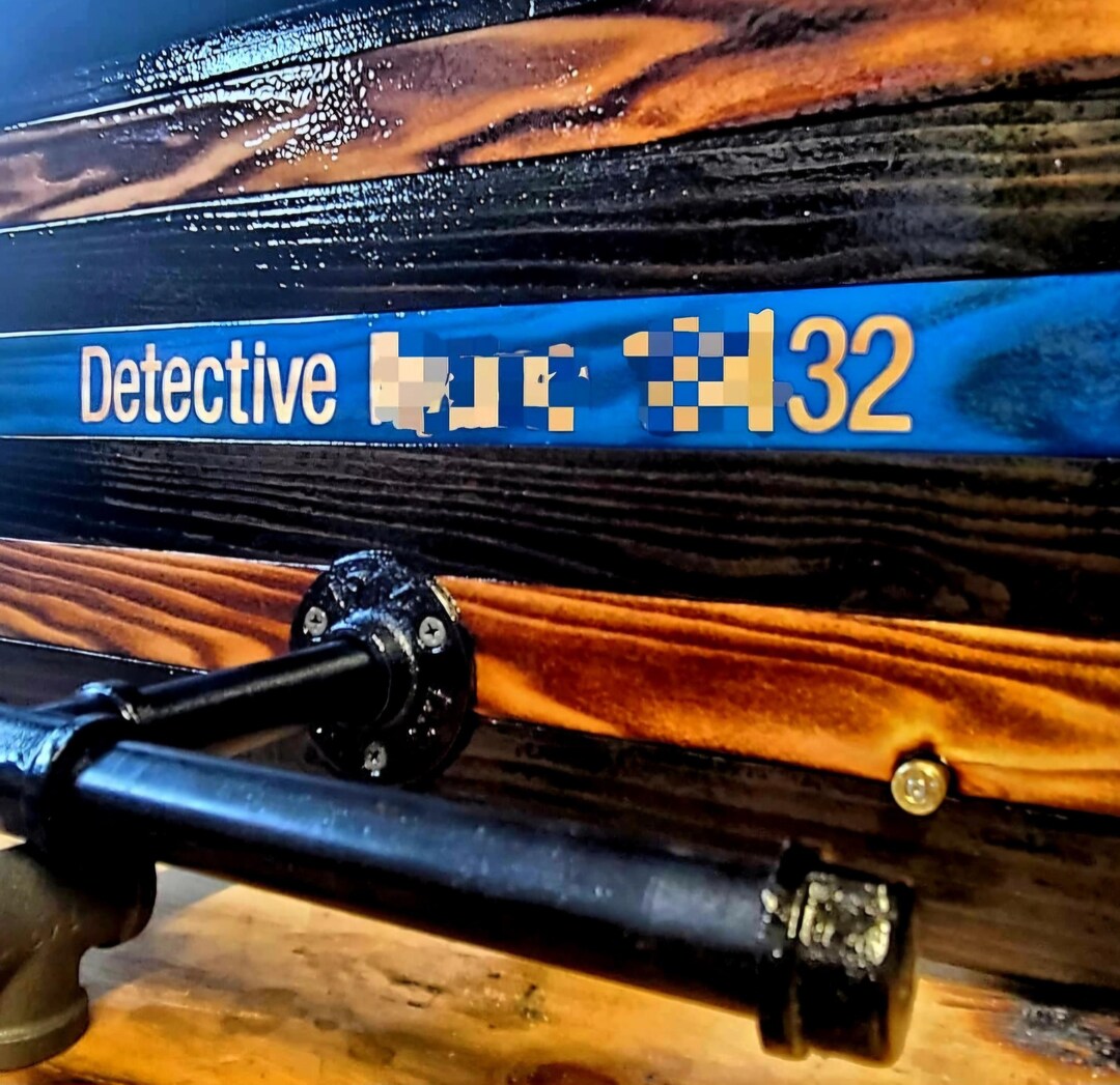 Personalized Thin Blue Line Gear Rack: Duty Belt & Vest Holder - Etsy