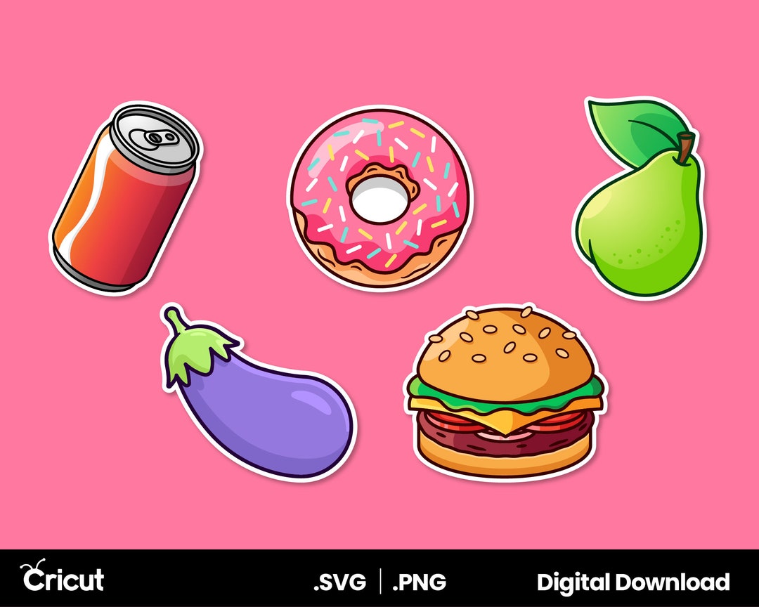 Cute Food Sticker Pack, Perfect for Laptop, Phone, Junk Journal ...