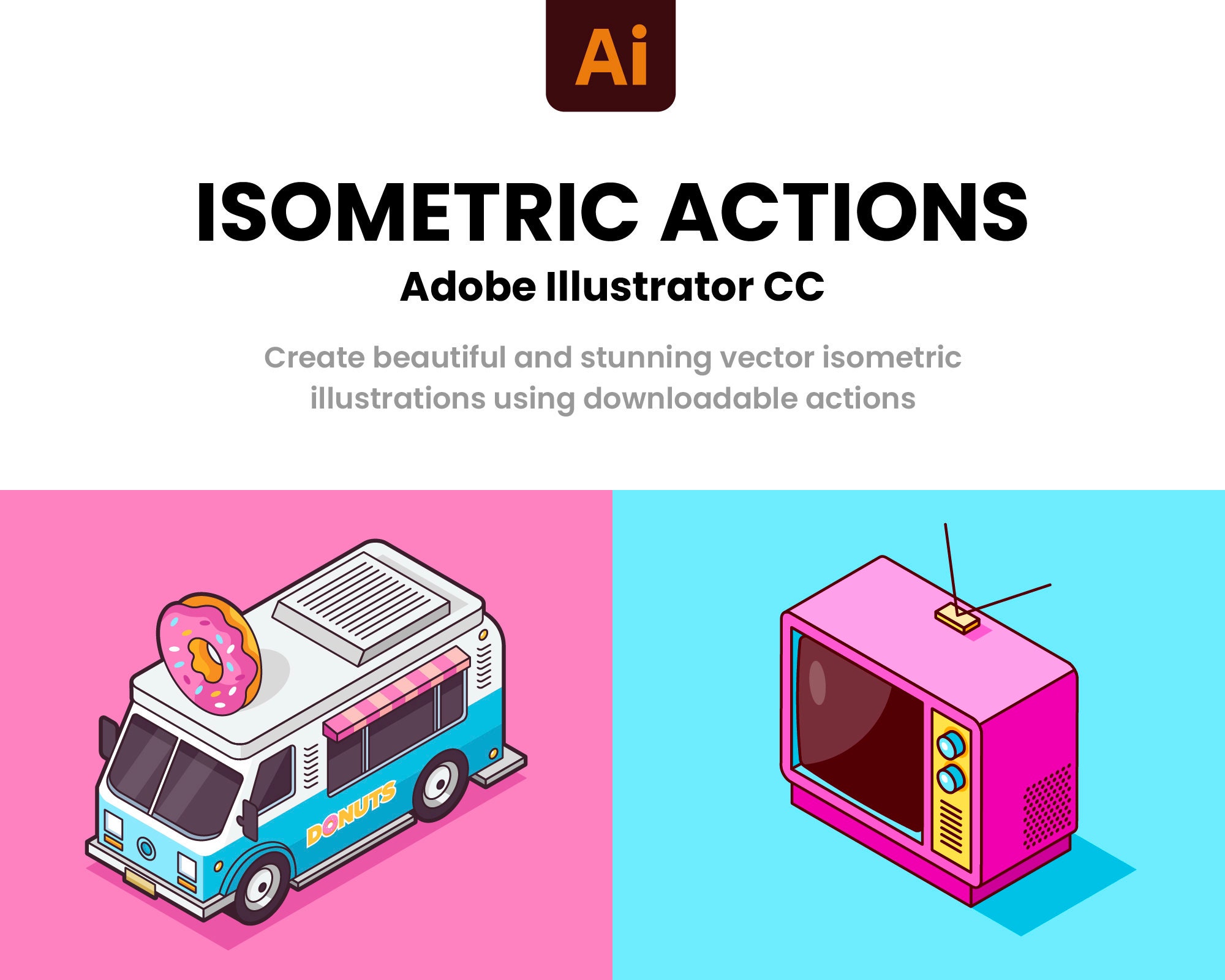 Adobe Illustrator CC - Isometric Actions Plugin - Etsy