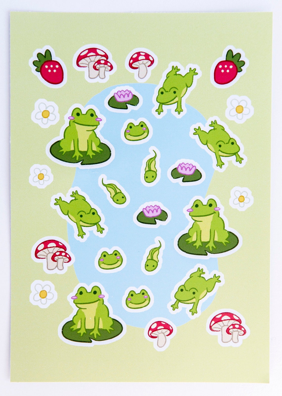 Frog Sticker Sheet Cute Frog Stickers Vinyl Frog Stickers - Etsy Sweden