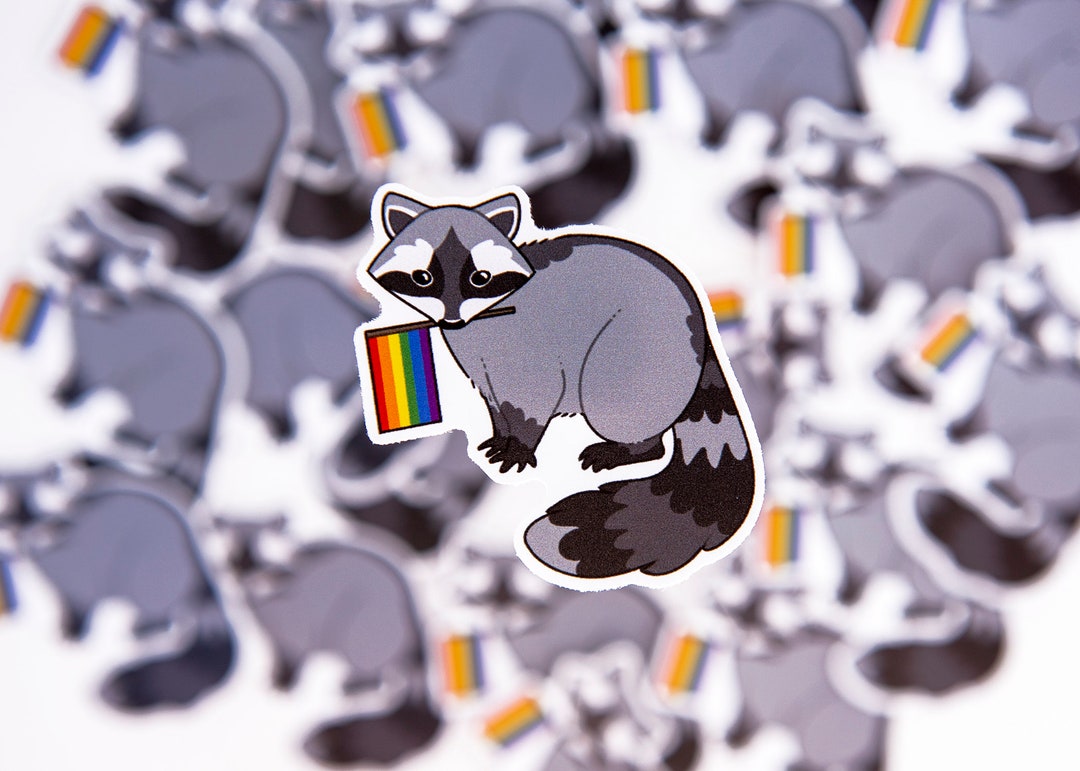 Gay Pride Raccoon Sticker LGBT Pride Pride Flag Sticker - Etsy