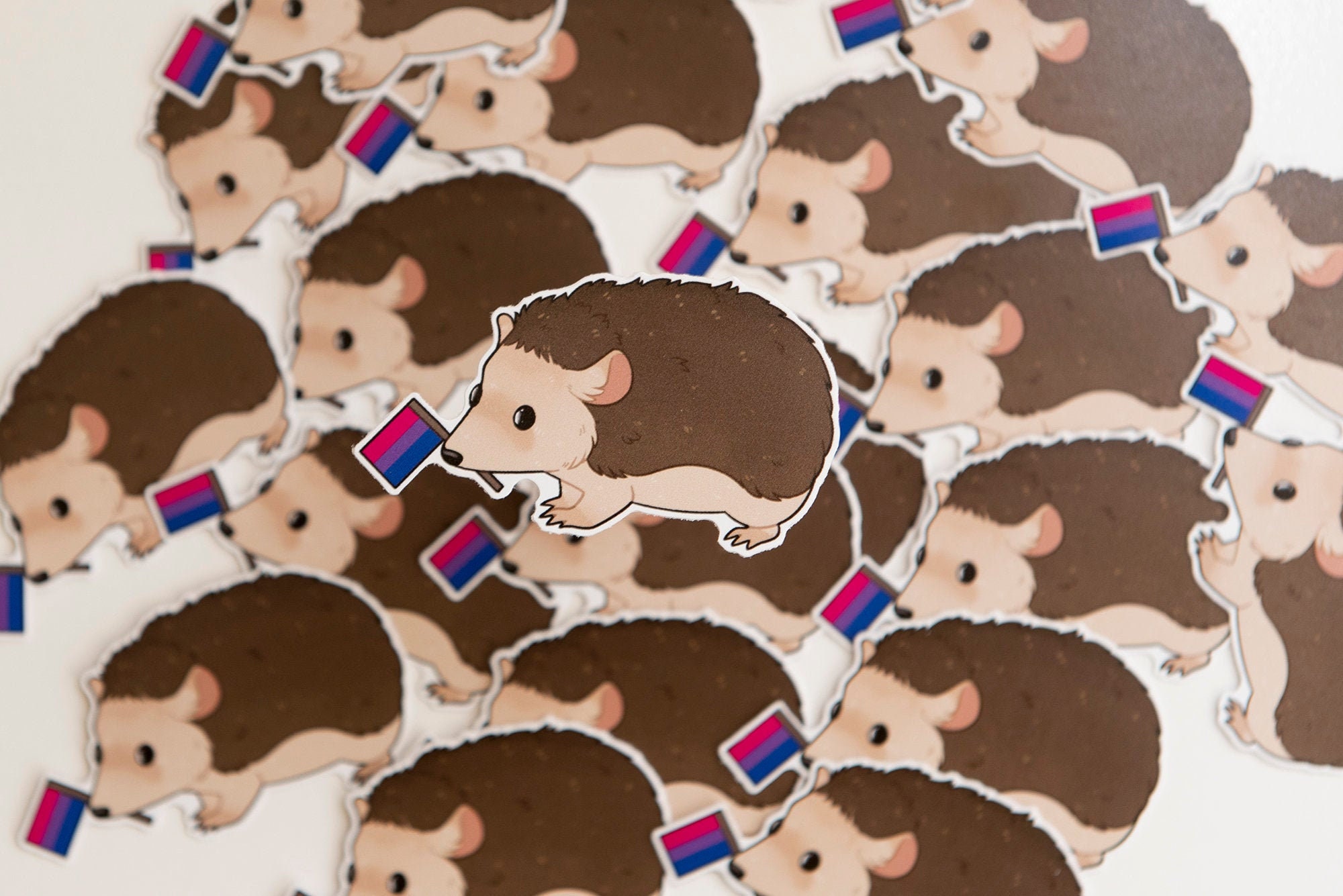 Bisexual Pride Hedgehog Sticker | LGBT Pride | Pride Flag Sticker ...