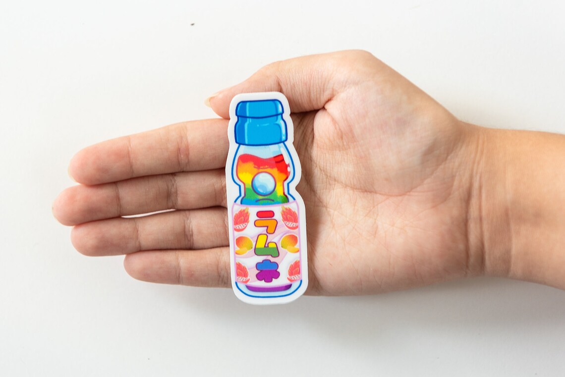 Gay Pride Ramune Sticker Marble Soda Sticker LGBT Pride Pride Flag ...