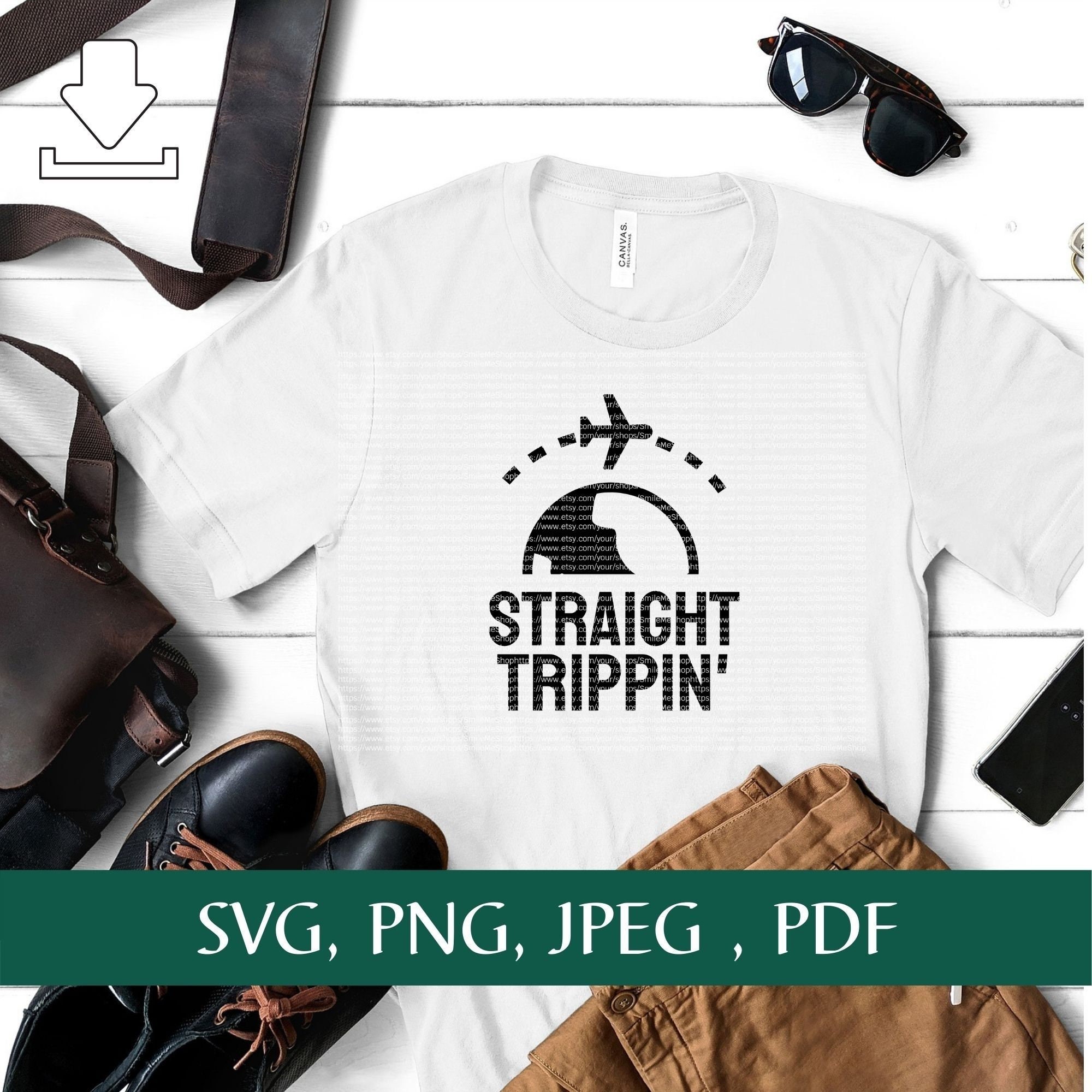 Straight Trippin SVG Digital Travel, Vacation SVG, Passport Travel SVG ...