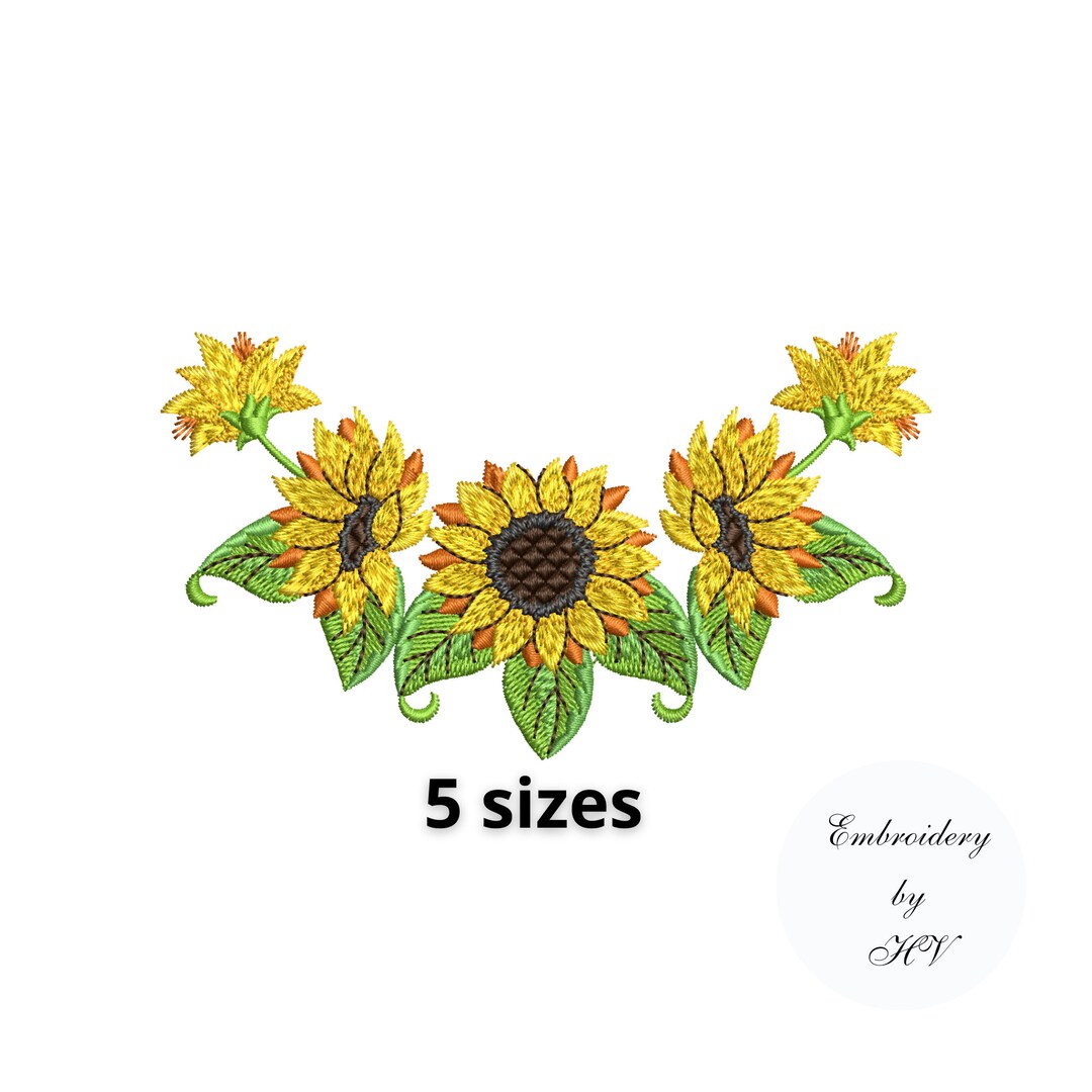 Flowers Machine Embroidery Design/ Flowers Embroidery File / Flowers ...