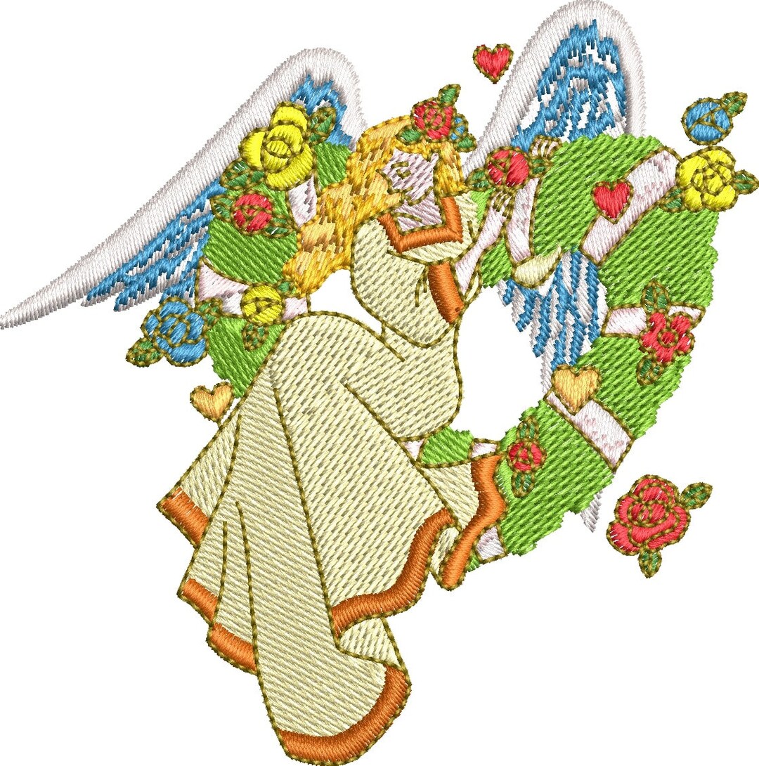 Angels Embroidery Design, Angels Embroidery Designs, Instant Download ...