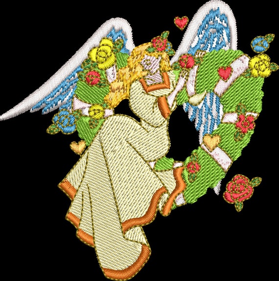 Angels Embroidery Design Angels Embroidery Designs Instant - Etsy