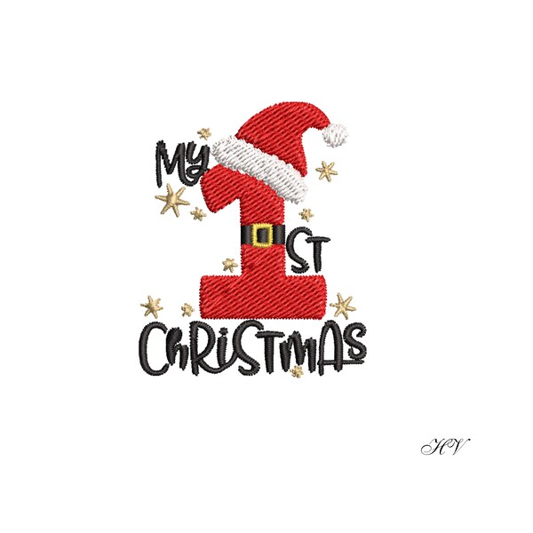 First Christmas Embroidery Design - Etsy