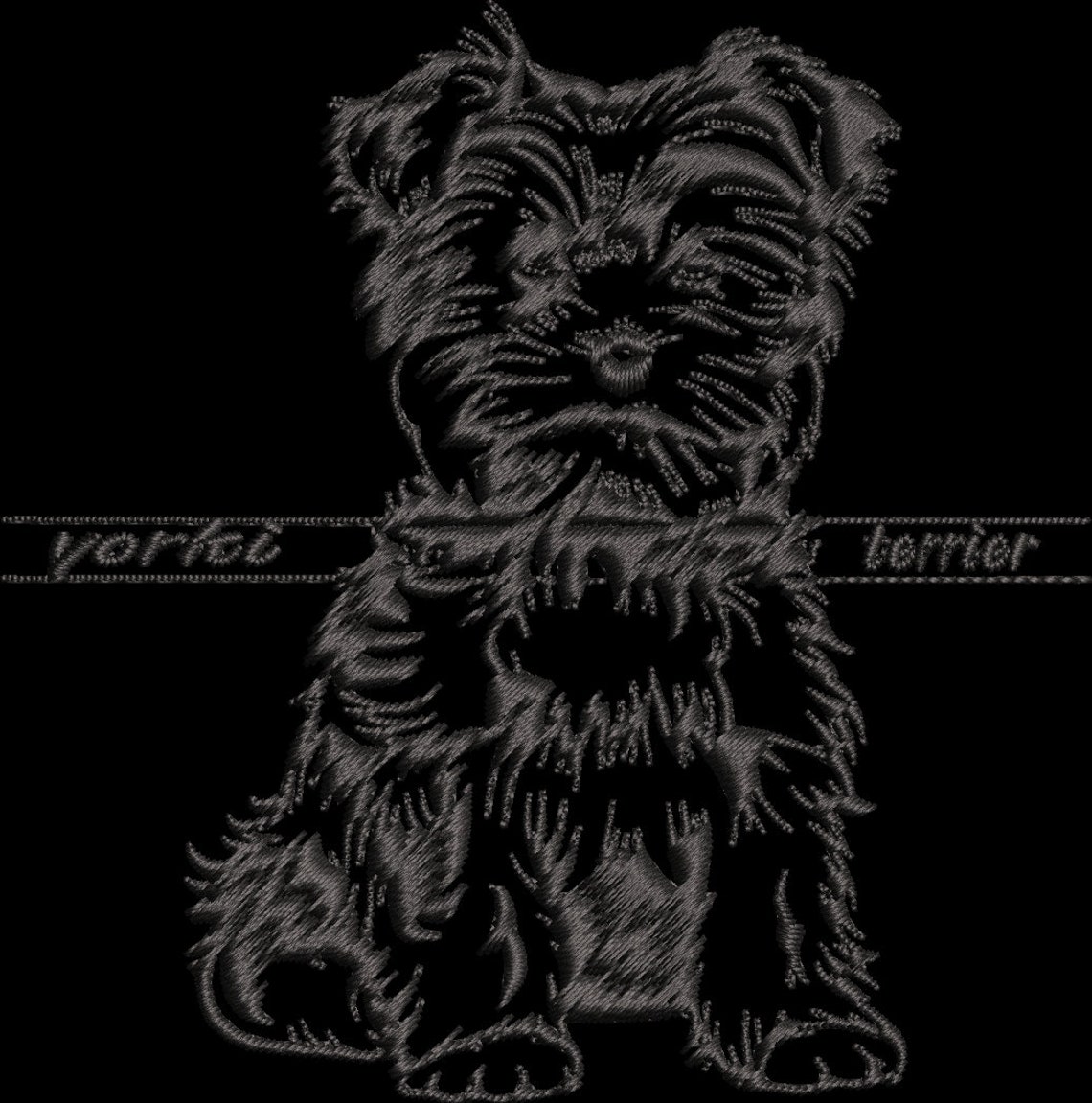 Love Yorkie Embroidery Designs Dog Love Machine Embroidery - Etsy