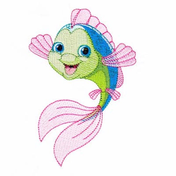 Mini Fish Embroidery Design Fish Embroidery Designs Fishes - Etsy