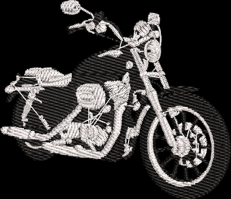 Motorcycle Embroidery Design for Embroidery Machine Instant - Etsy