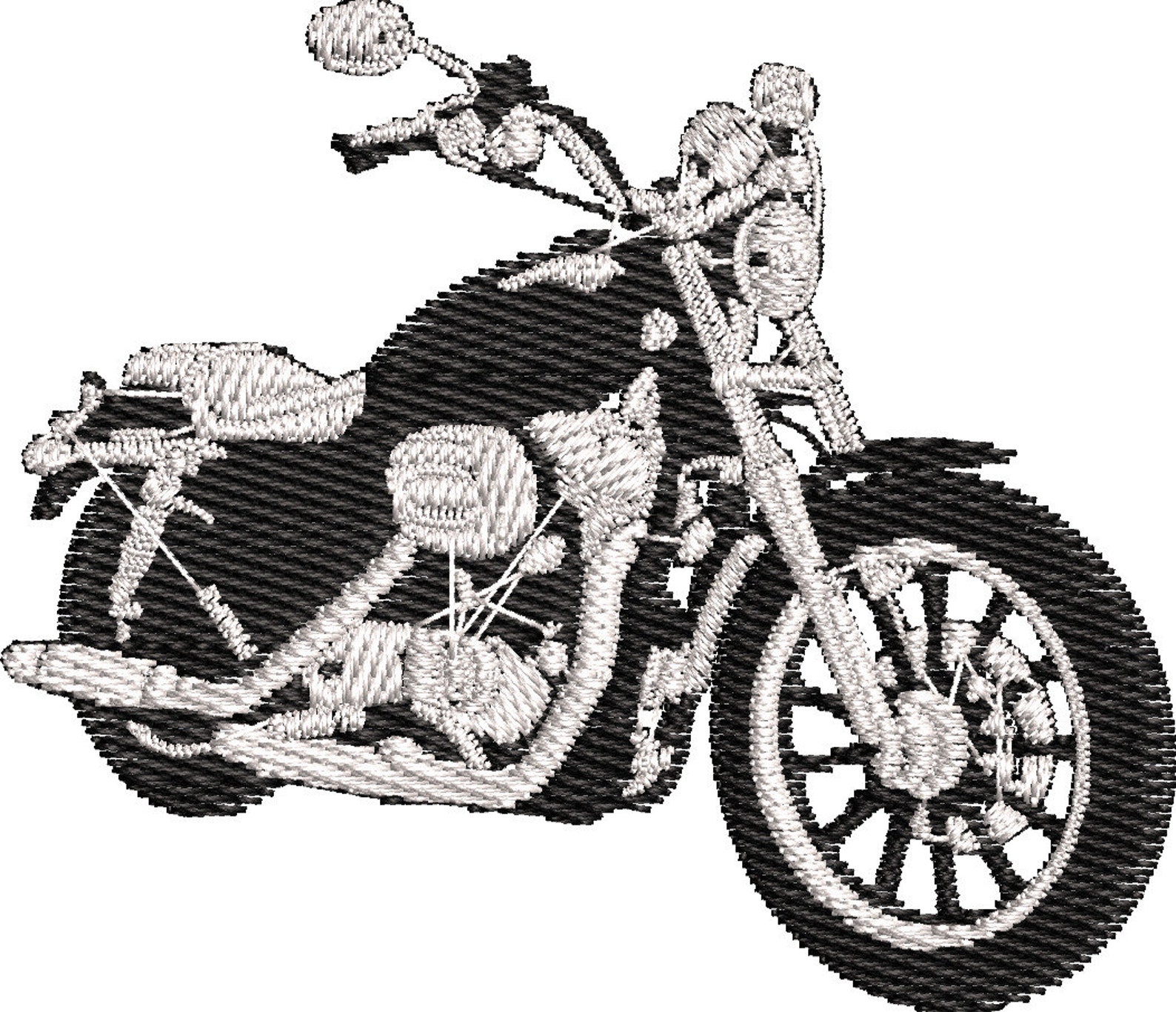 Motorcycle Embroidery Design for Embroidery Machine Instant - Etsy
