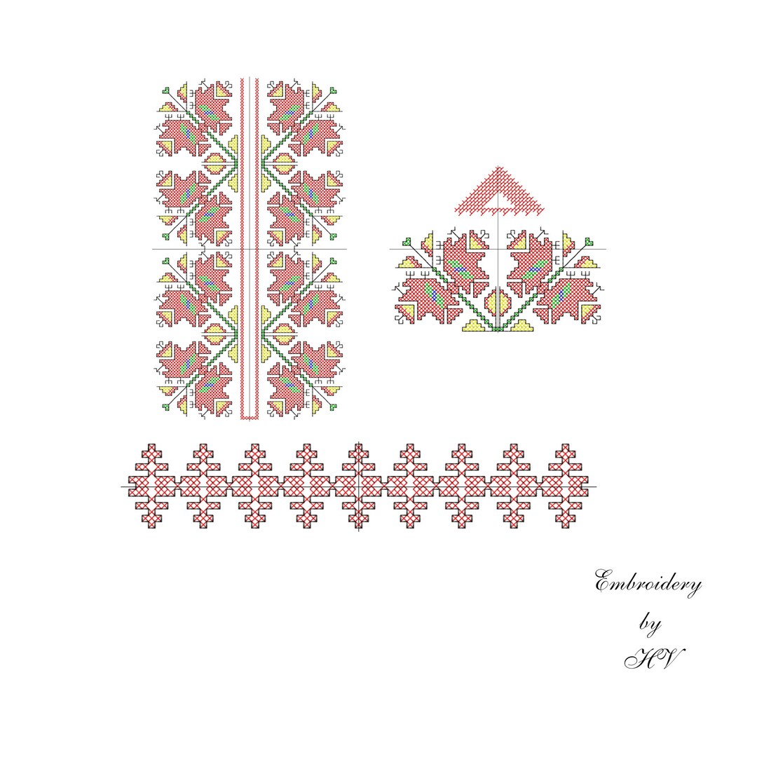 Bulgarian Embroidery Machine/ Instant Download/ Cross Stitch/ Kanatica ...