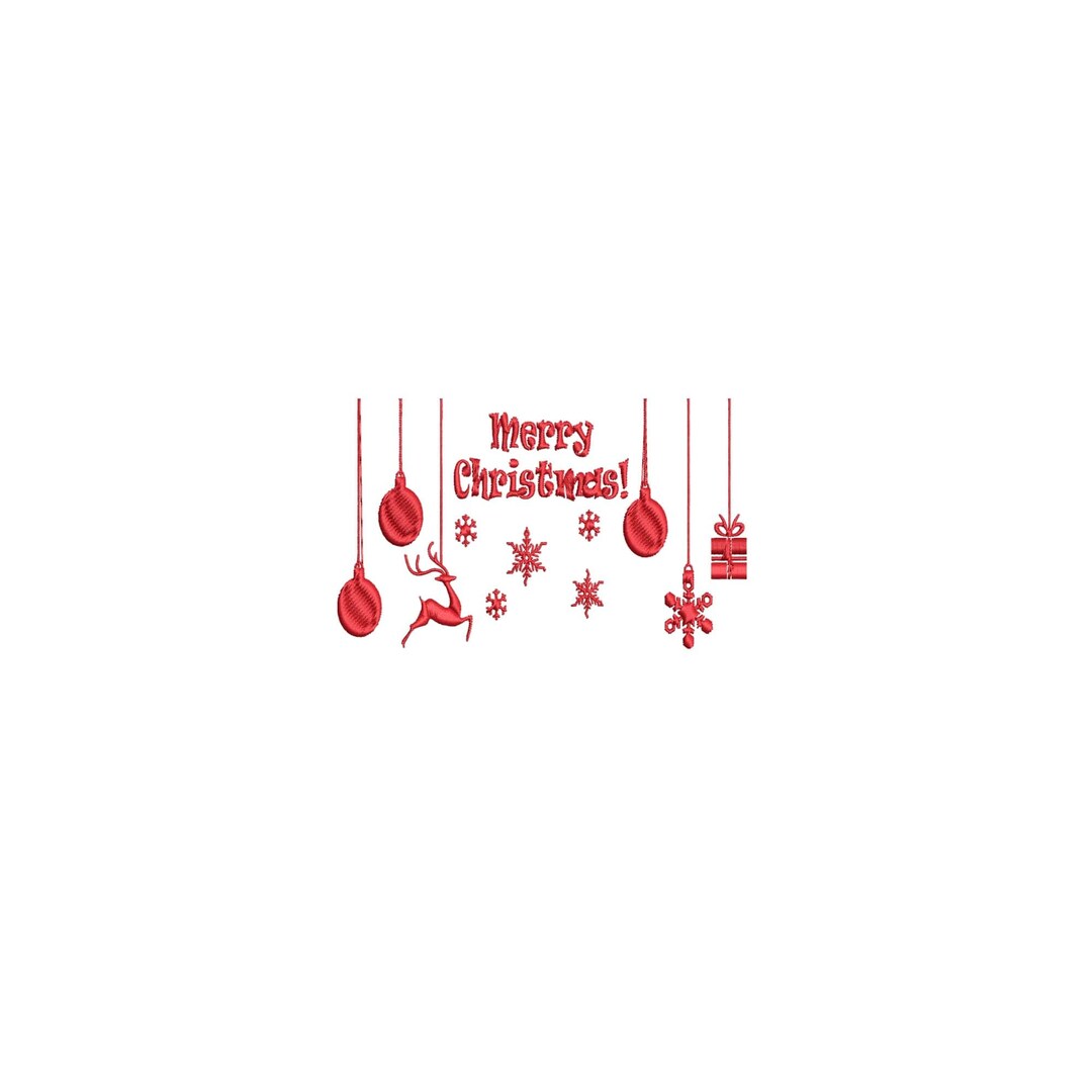 Merry Christmas Embroidery Design, MACHINE EMBROIDERY, Holiday ...