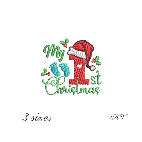 First Christmas Embroidery Design - Etsy