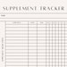 Supplement Tracker, Printable Planner, Digital Printable, Simple ...