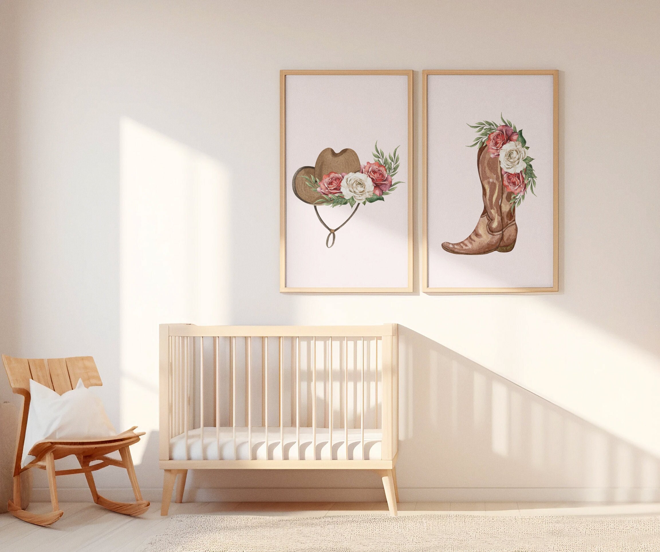 Cowgirl Wall Art, Digital Baby Girl Nursery Prints, Nursery Wall Art ...
