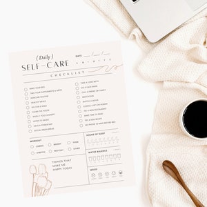 Self Care Tracker, Printable Self-care Planner, Instant Digital ...
