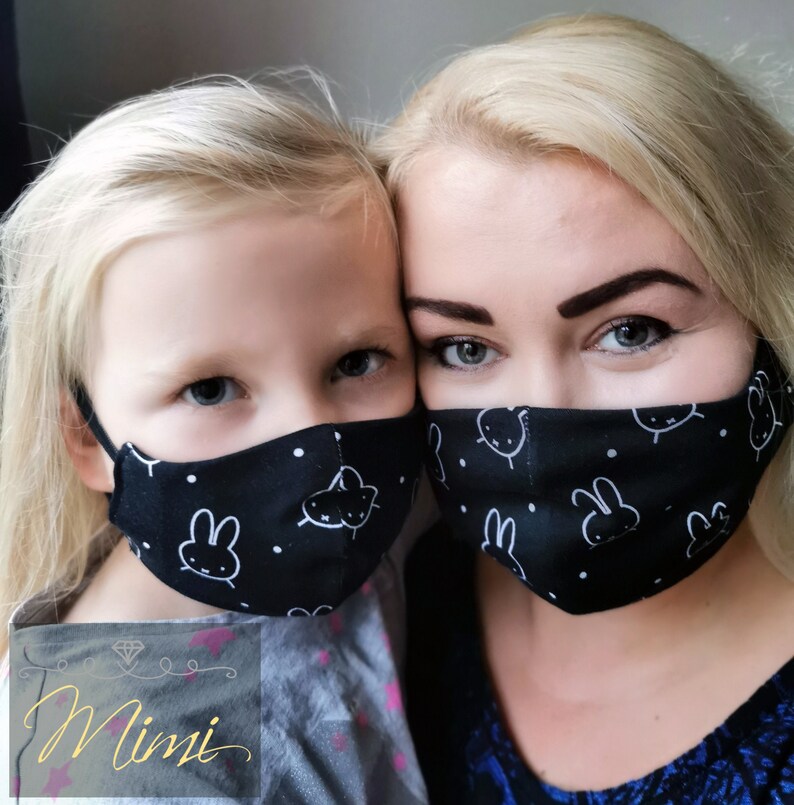 Handmade Cute Bunny Face Mask with UK FREE | Etsy