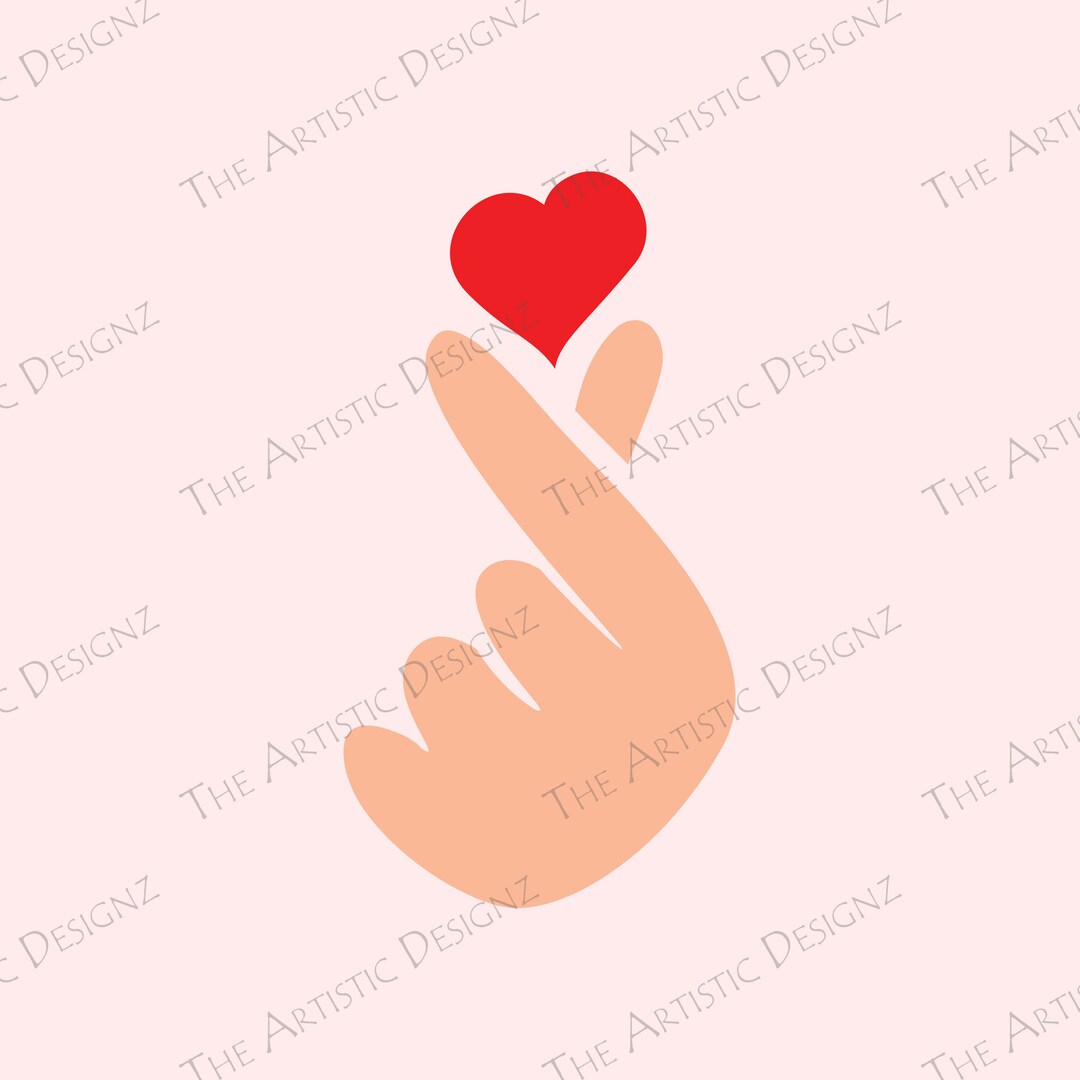 Handzeichen Herz SVG Herz SVG Silhouette Vektor Cut Datei - Etsy Schweiz