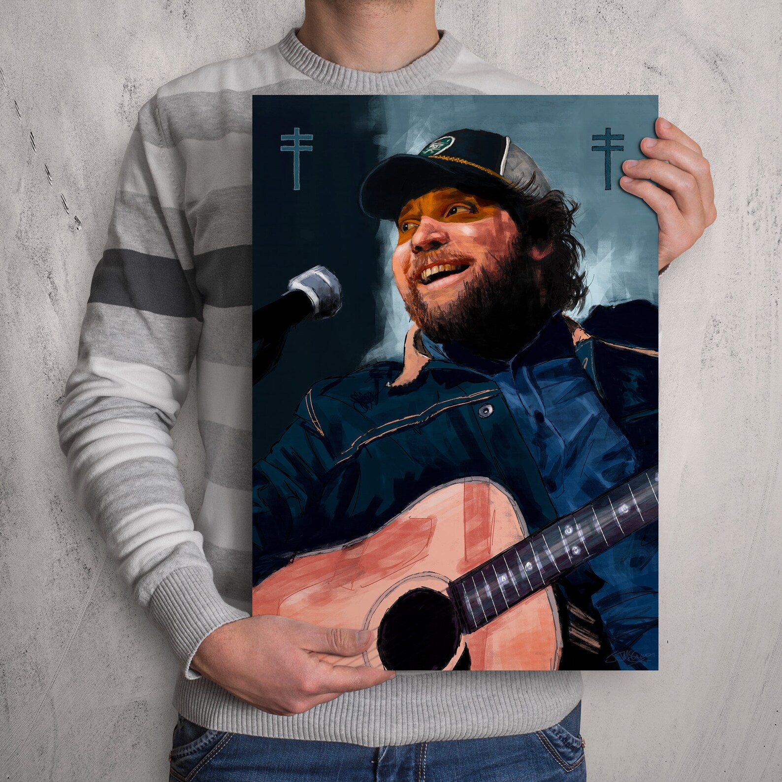 Frightened Rabbit A3 Poster Scott Hutchison Illustration - Etsy