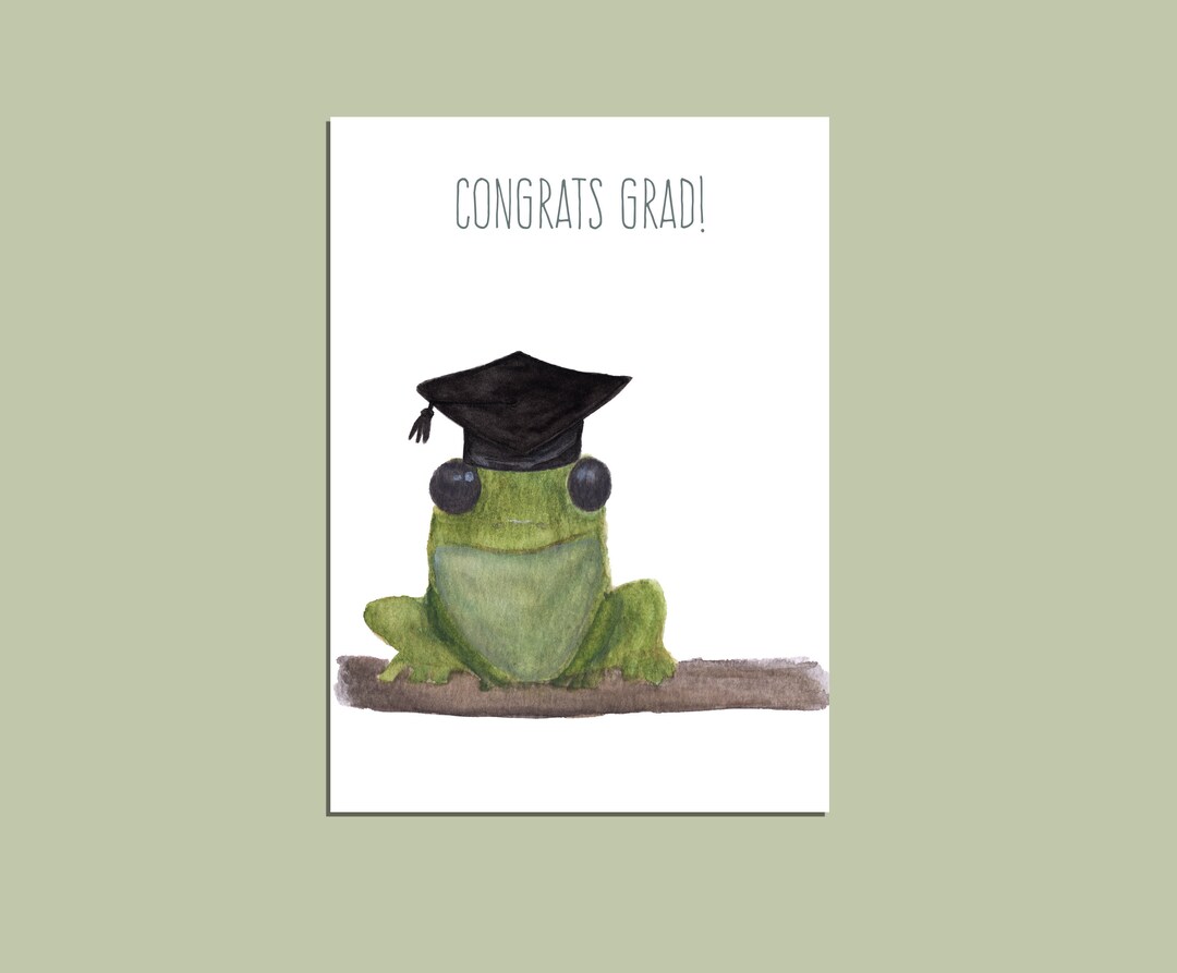 Graduation Card | Congrats Cards | Watercolour Card | Animal Cards ...