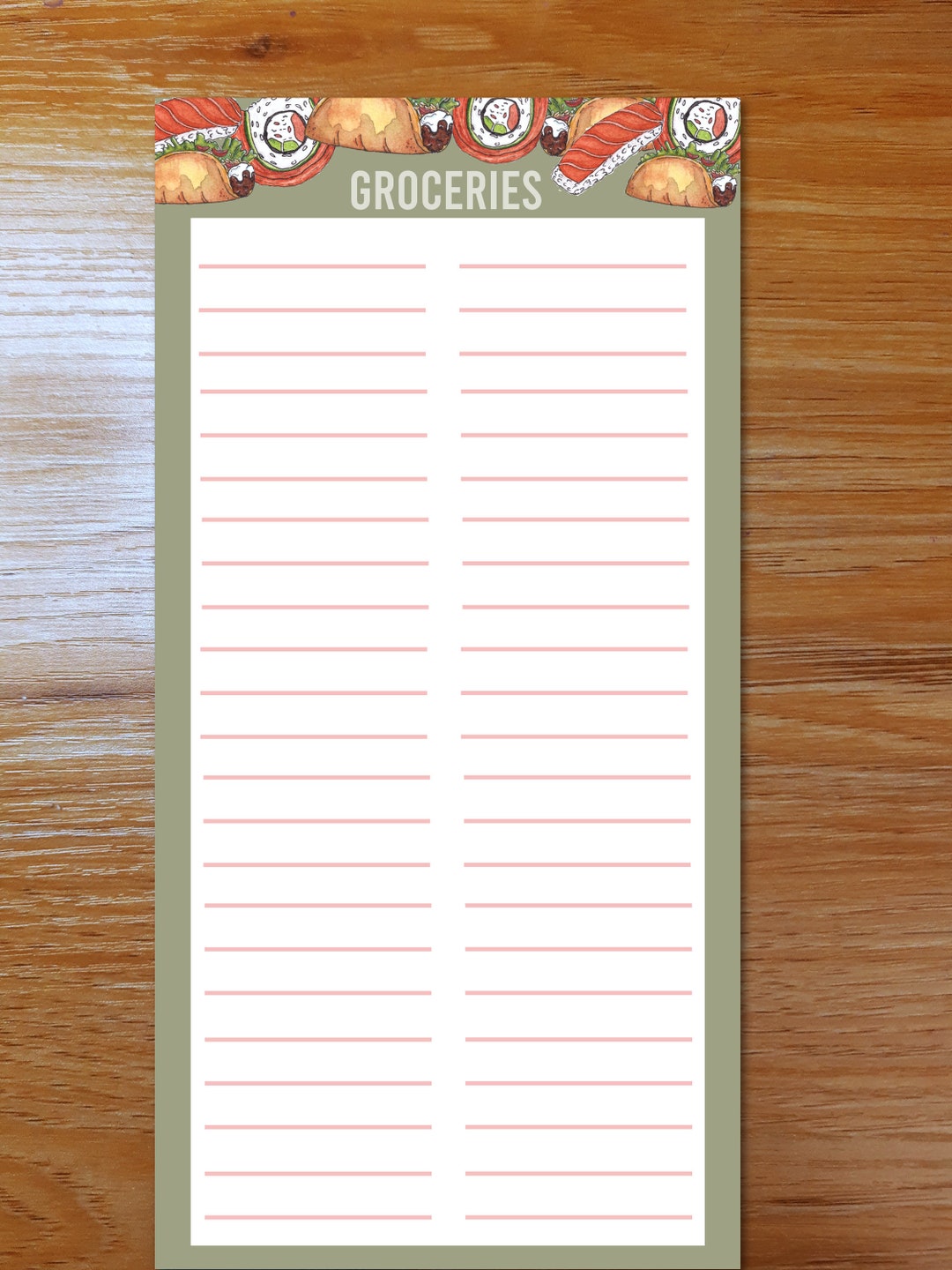 Grocery List Notepads Notepads Memopads Cute Notepads - Etsy