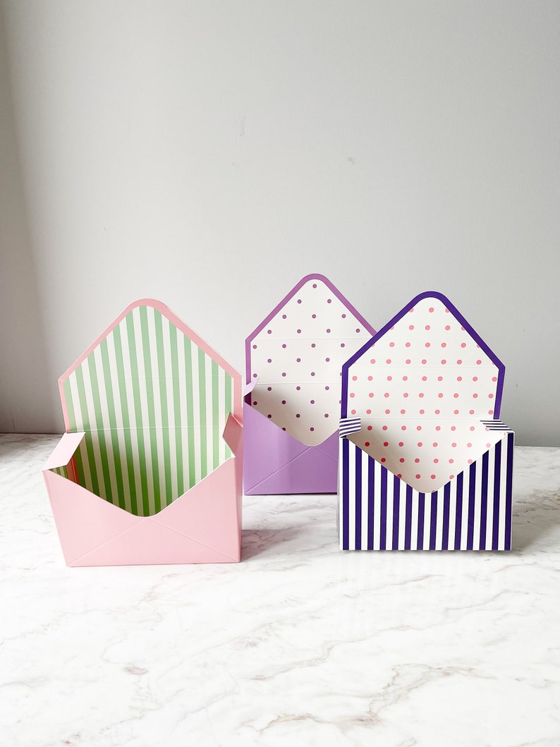 Envelope Shaped Flower & Gift Boxes Coloured Boxes Gift Box - Etsy Canada