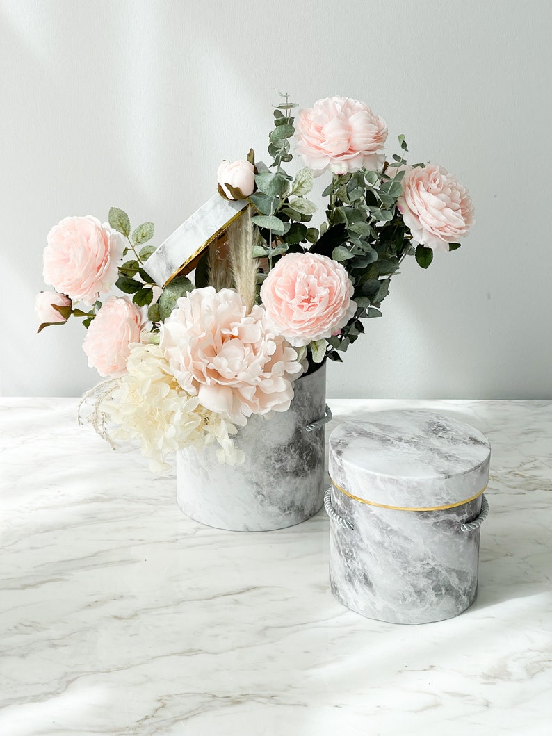 Marble Boxes Coloured Marble Boxes Gift Box Flower Box | Etsy